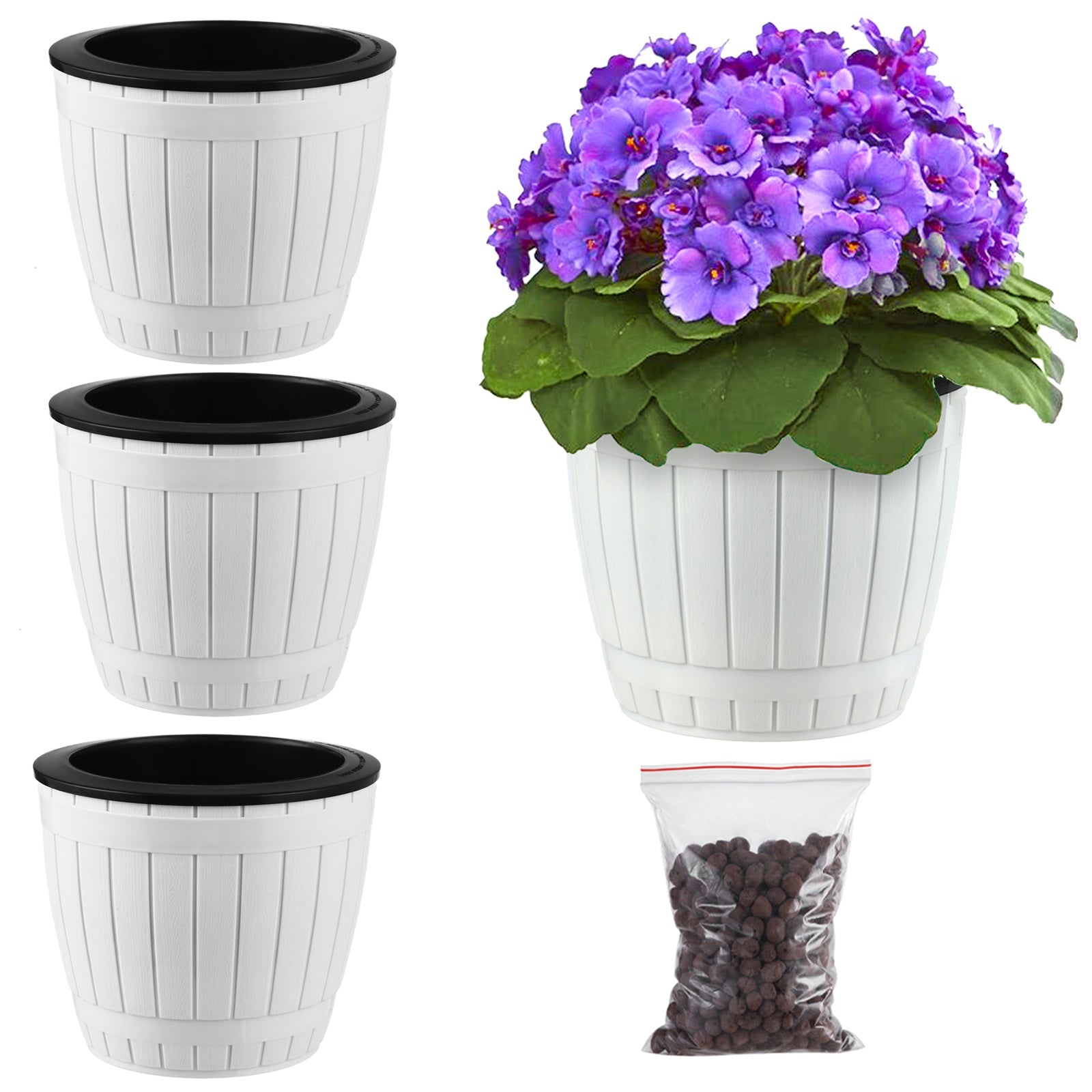 3 Pack African Violet Pot for Outdoor Plants – planterhoma